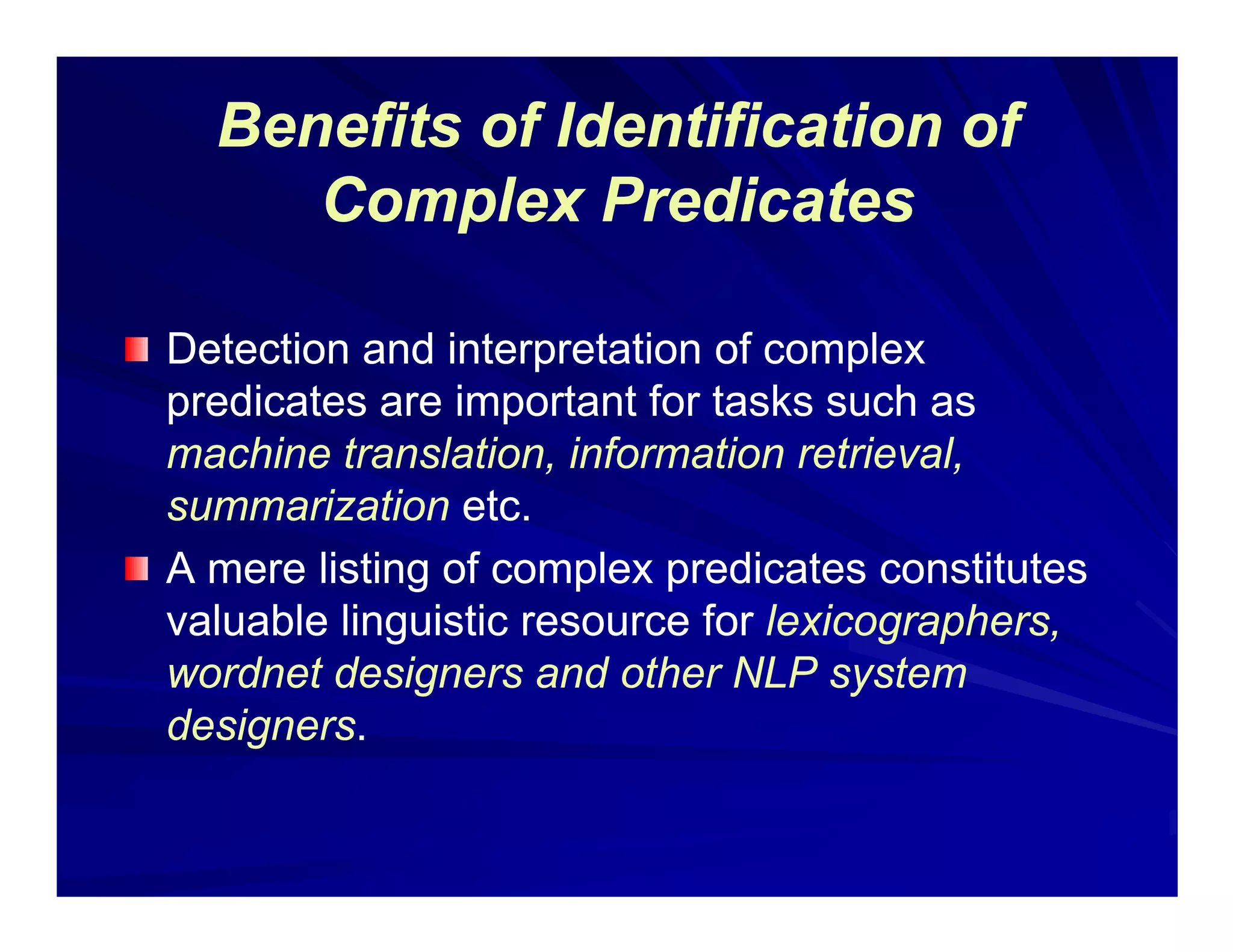 Complex predicate meghaditya | PPT Complex predicate meghaditya | PPT