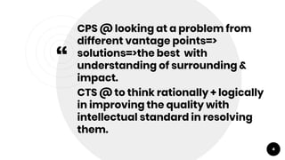 Complex problem solving skills & critical thinking | PPTX | Education