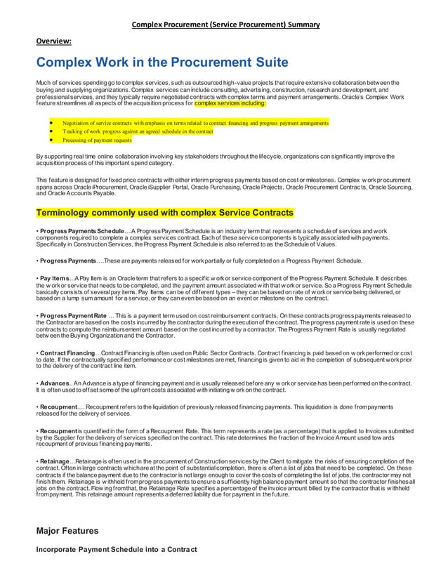 Complex Procurement.doc