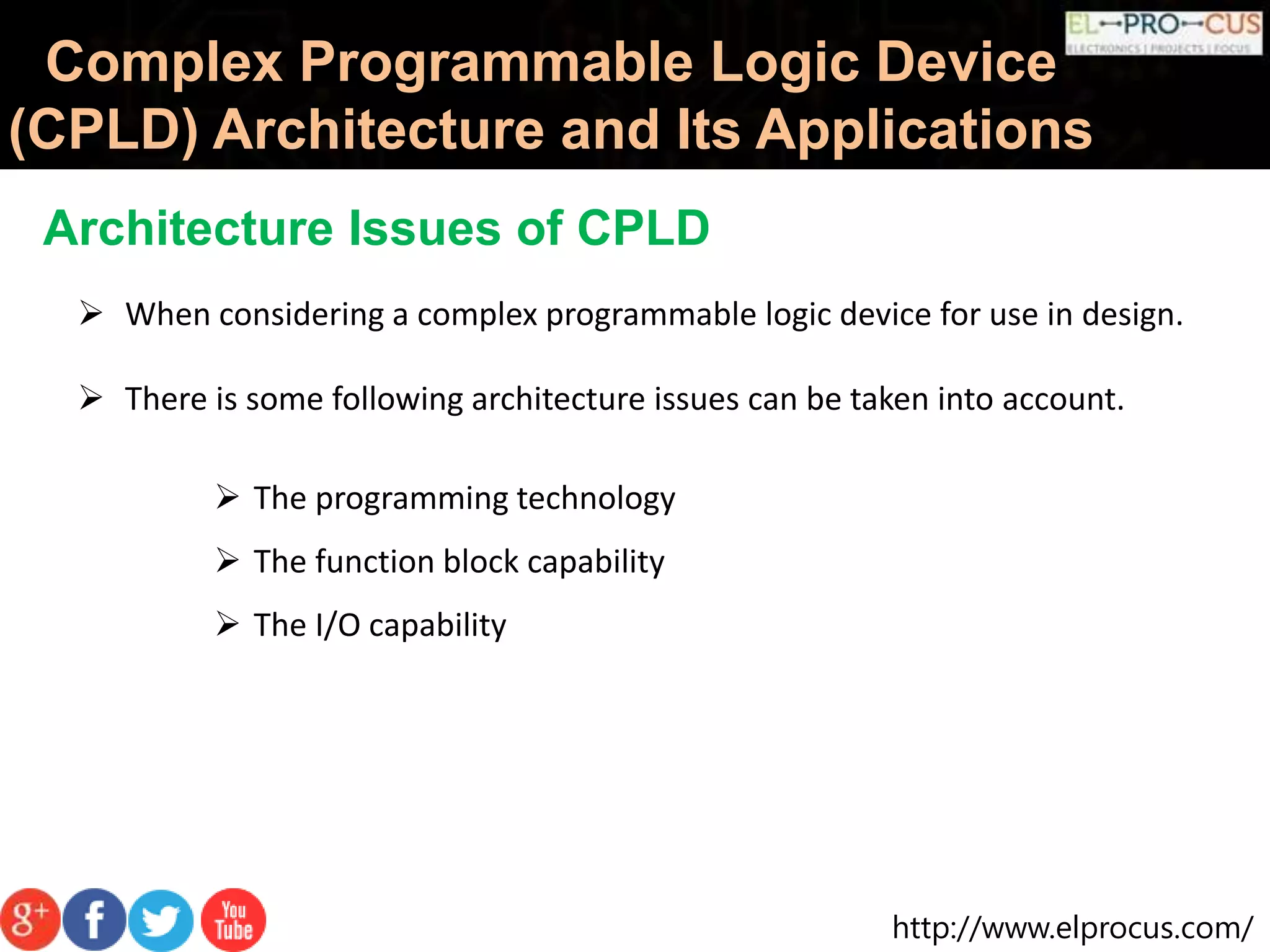 Complex Programmable Logic Device (CPLD) Architecture and Its ...