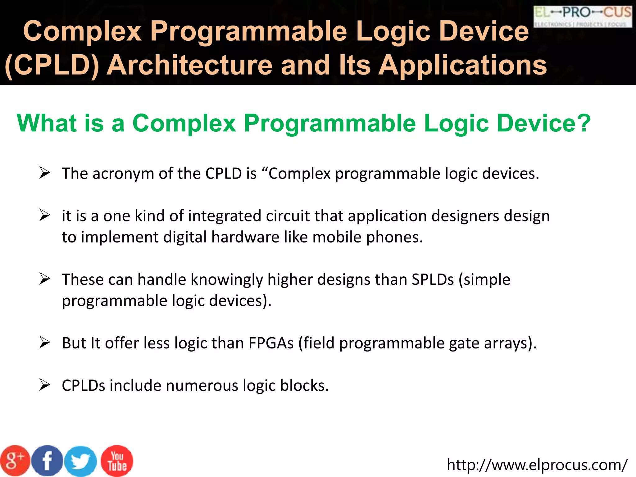 Complex Programmable Logic Device (CPLD) Architecture and Its ...