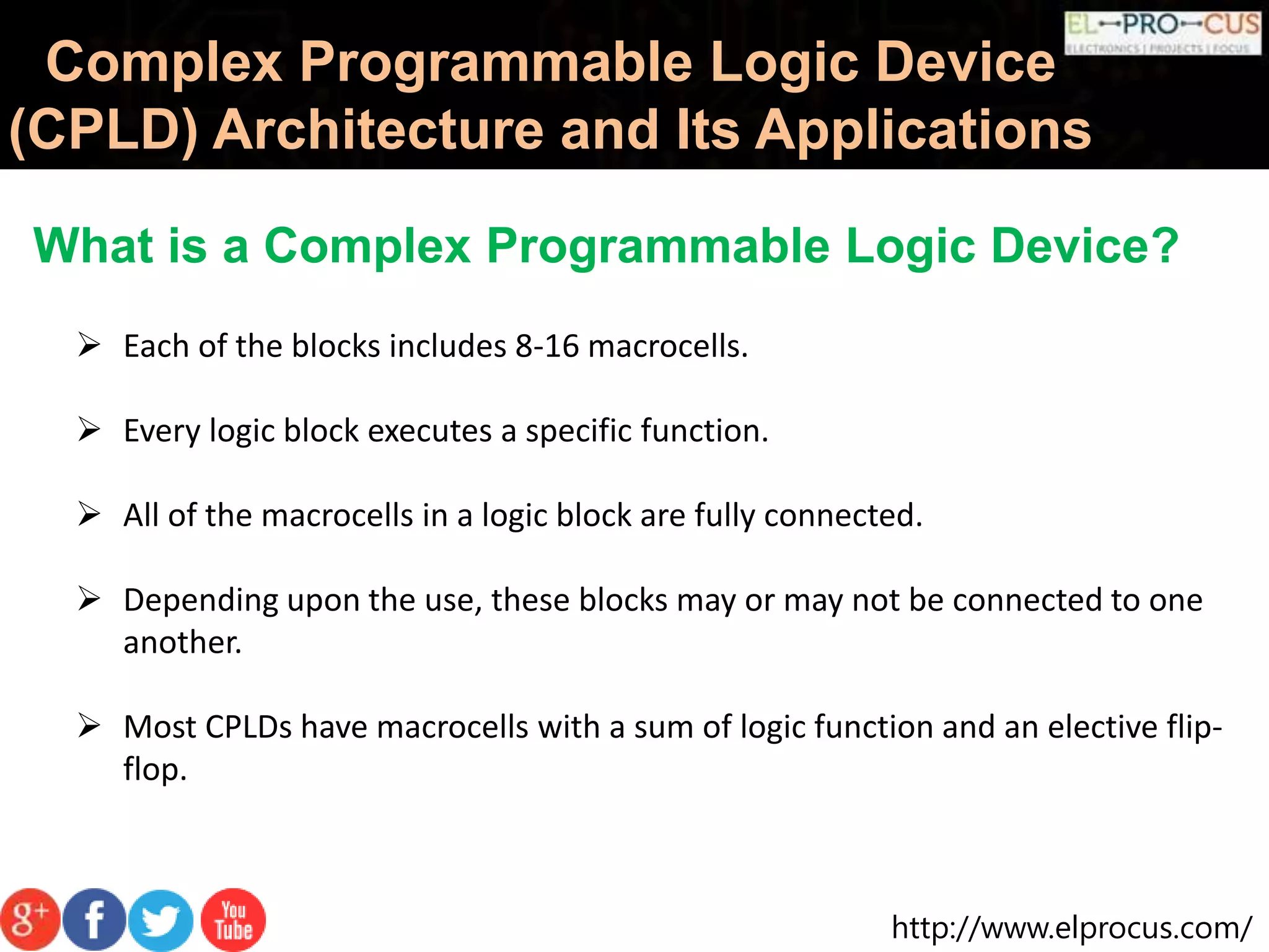 Complex Programmable Logic Device (CPLD) Architecture and Its ...