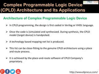 Complex Programmable Logic Device (CPLD) Architecture and Its ...