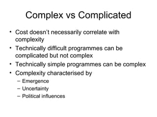 Complex Projects - Skills and Approaches - Simon Henley | PPT