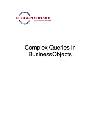 Complex queries in_business_objects | PDF