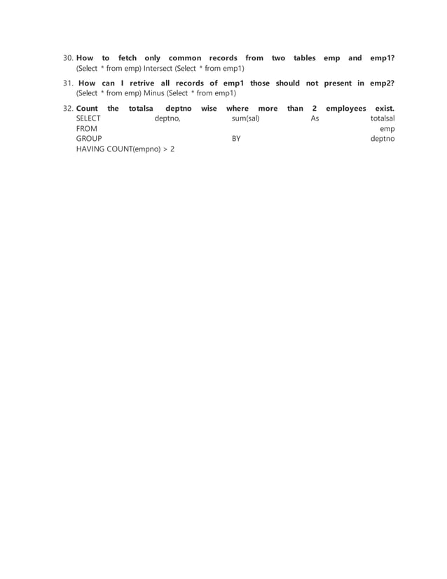 Complex queries in sql | DOCX | Databases | Computer Software and Applications