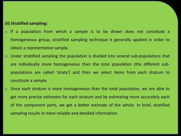 Complex random sampling designs | PPTX | Geography | Science