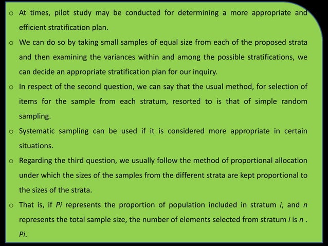 Complex random sampling designs | PPTX | Geography | Science