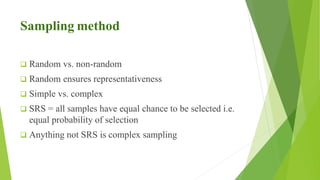 COMPLEX RANDOM SAMPLING DESIGNS.pptx | Science