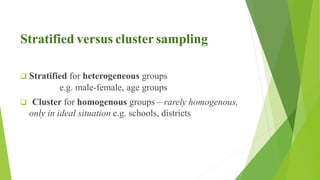 COMPLEX RANDOM SAMPLING DESIGNS.pptx | Science