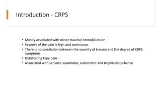 Complex Regional pain syndrome | PPTX