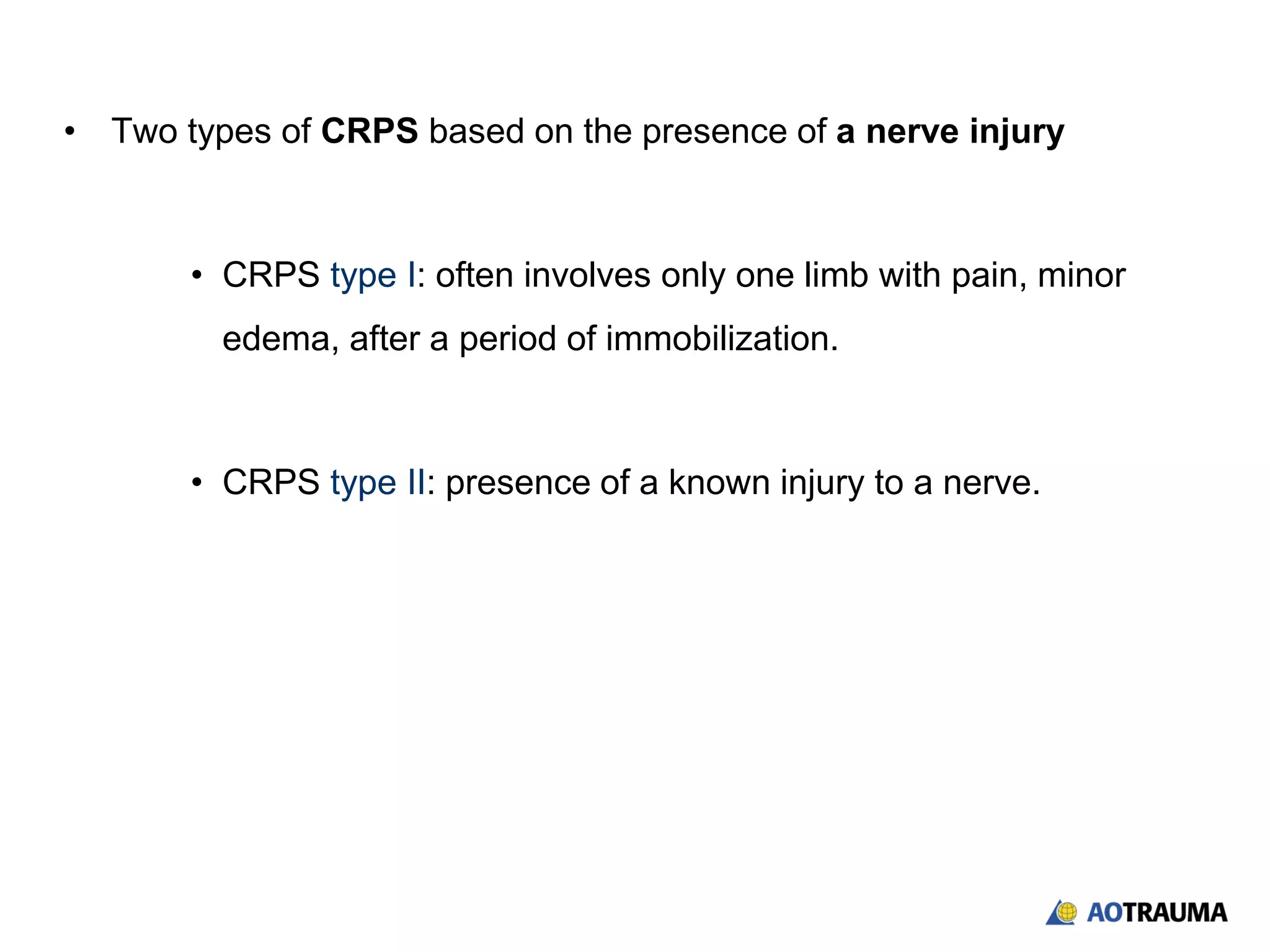Complex regional pain syndrome | PDF
