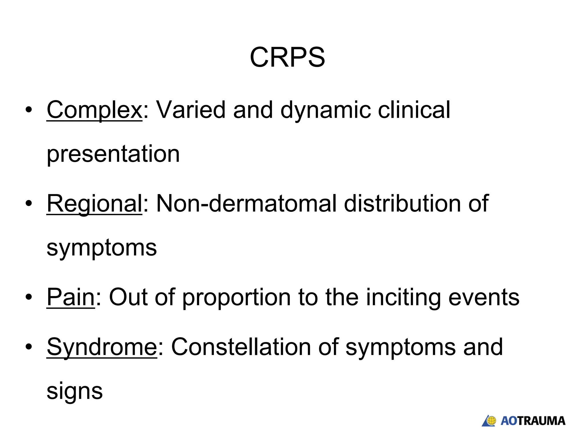 Complex regional pain syndrome | PDF