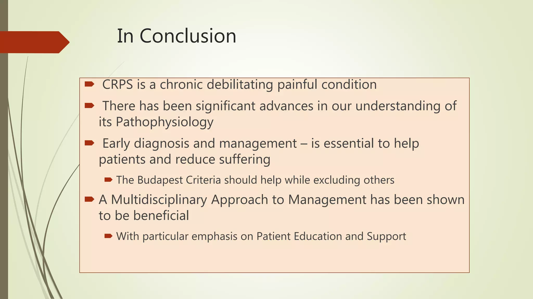 Complex regional pain syndrome | PPTX