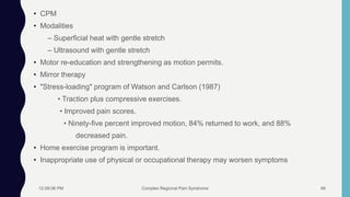 Complex regional pain syndrome | PPTX