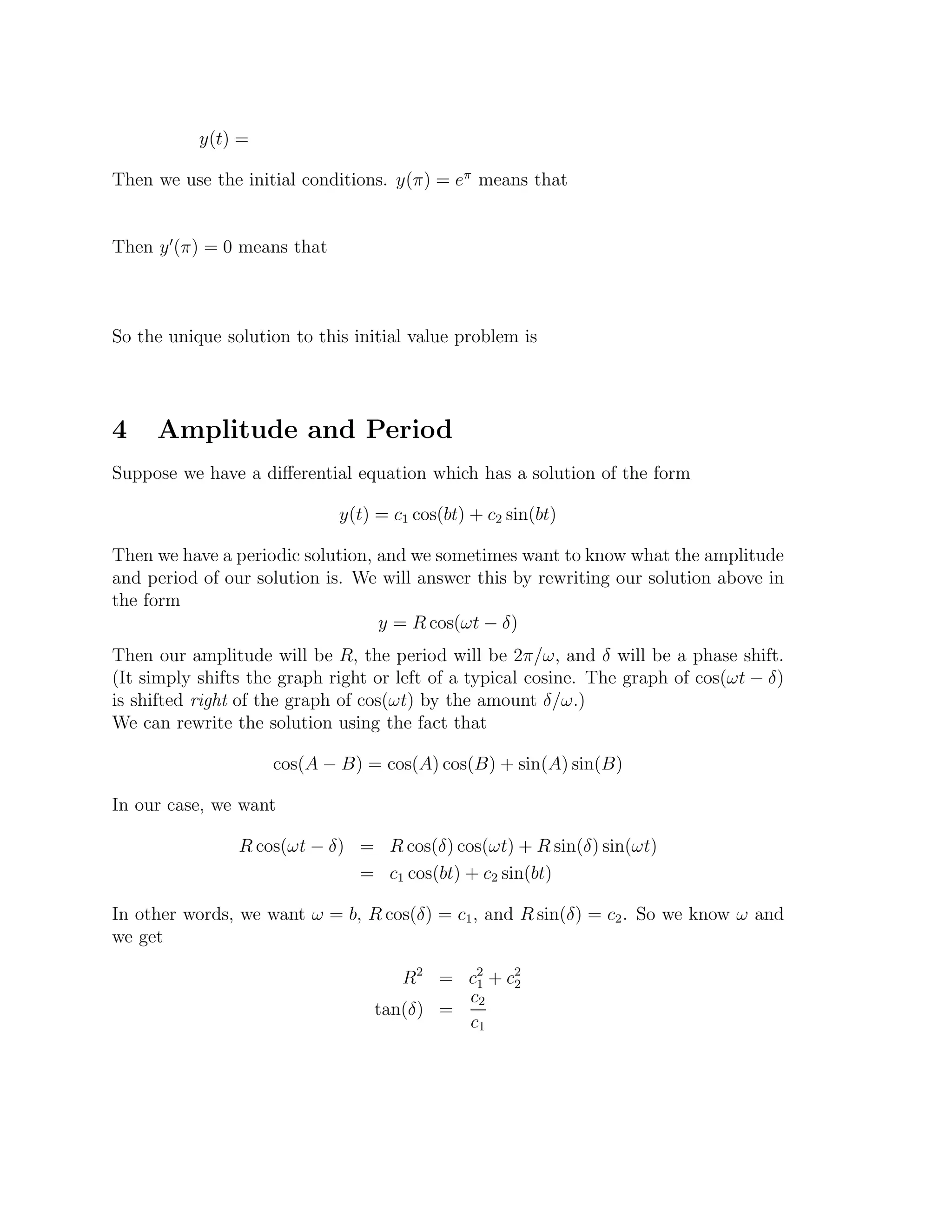 Complex roots of the characteristic equation | PDF