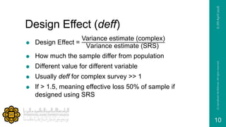Complex sampling design & analysis | PPT