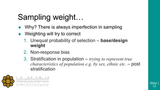 Complex sampling design & analysis | PPT