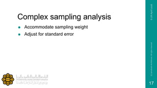 Complex sampling design & analysis | PPT