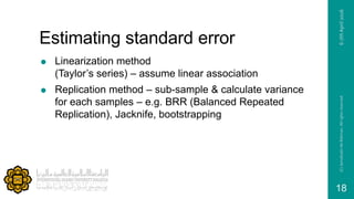 Complex sampling design & analysis | PPT