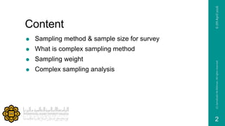 Complex sampling design & analysis | PPT