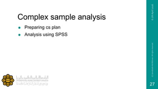 Complex sampling design & analysis | PPT