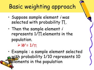 Weightage & Complex Sampling | PPT