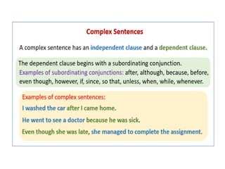 Complex sentence | PPTX