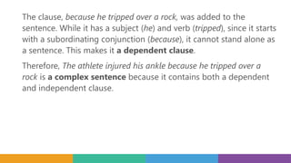 Simple compound complex sentences - Complex sentence.pptx