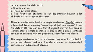 sentence (kind of syntax and morphologi) | PPT