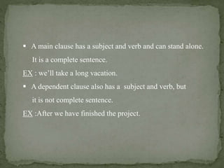 Complex sentences | PPT