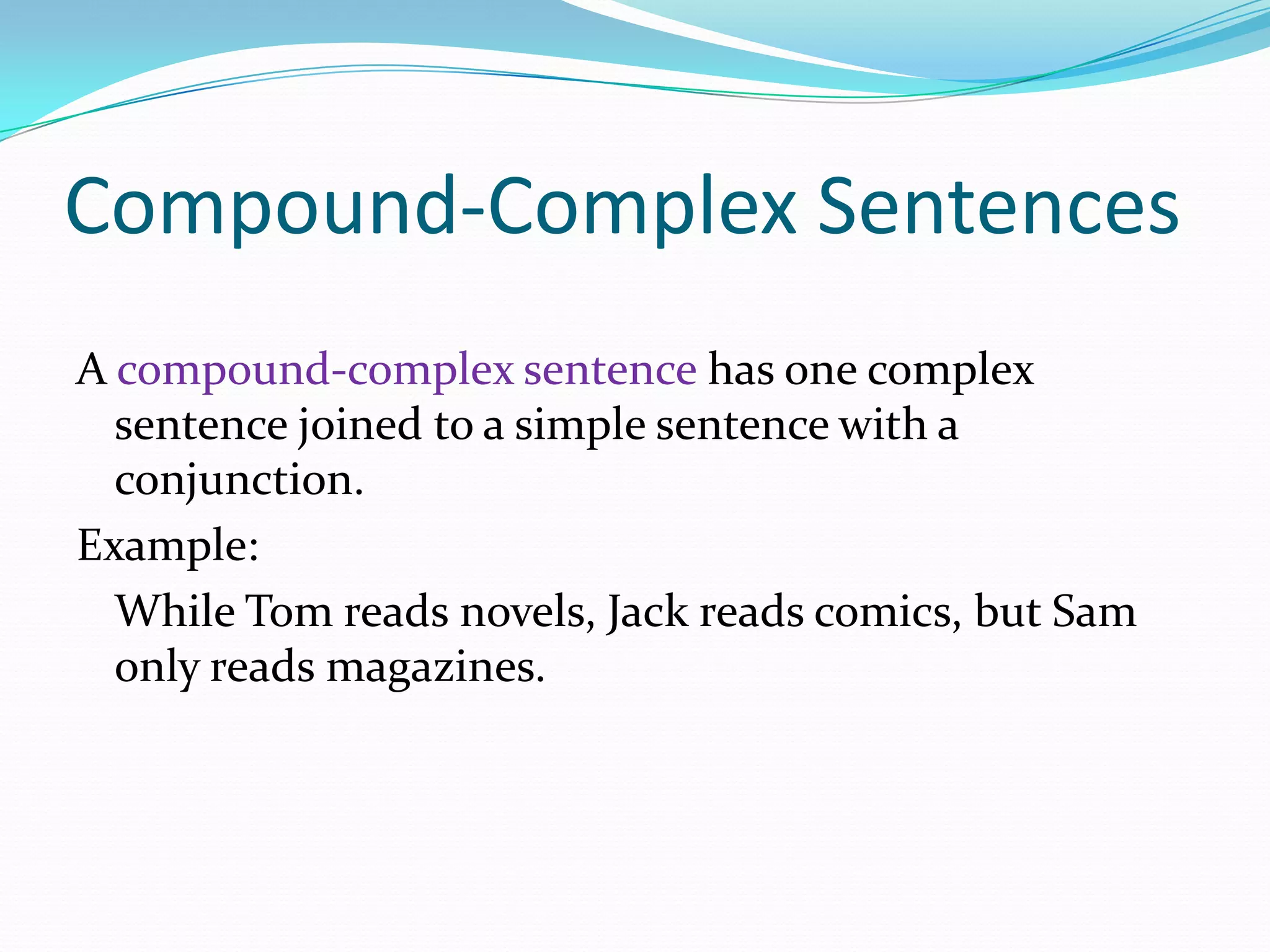 Complex sentences | PDF