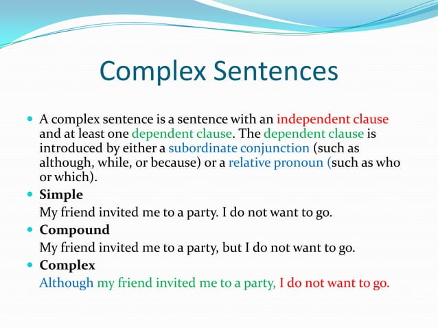 Complex sentences | PPT | Free Download