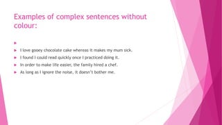 Complex sentences | PPTX
