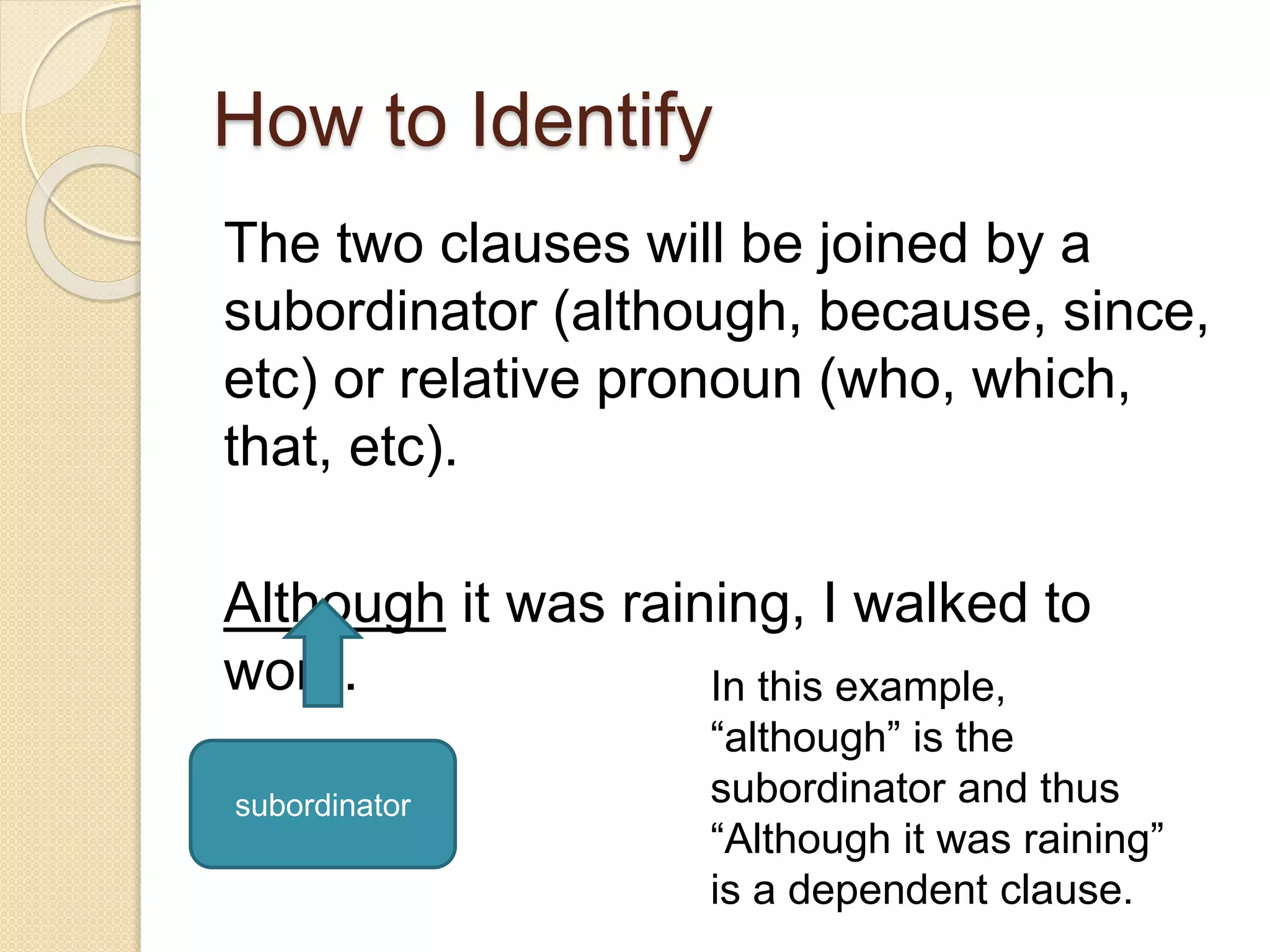 Basic Overview of Complex Sentences | PPTX