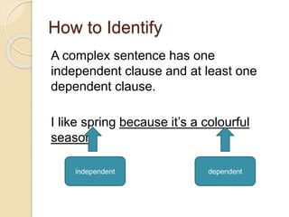 Basic Overview of Complex Sentences | PPTX