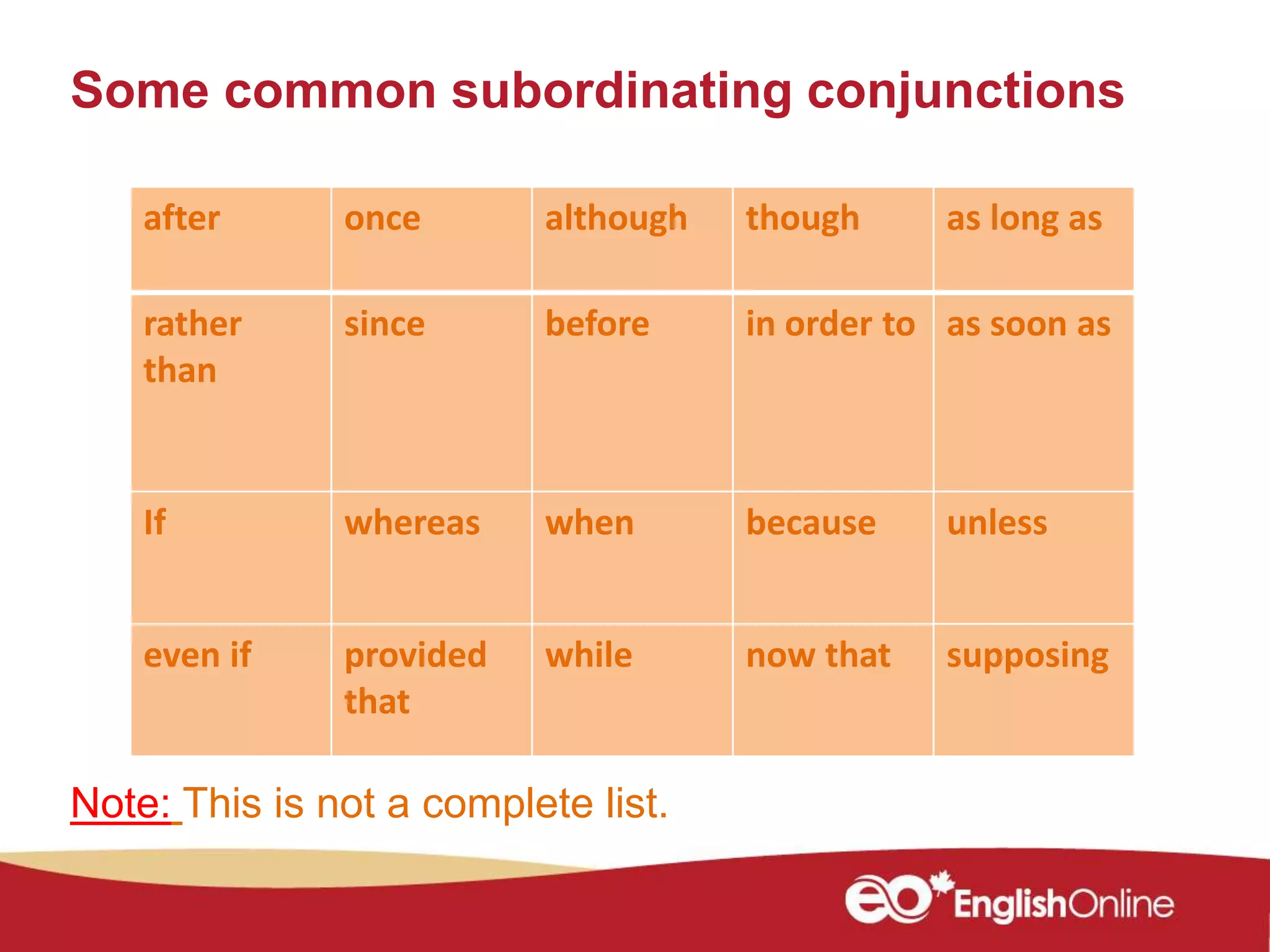 Complex sentences | PPTX