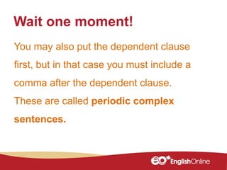 Complex sentences | PPTX