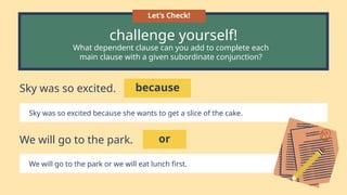 COMPLEX SENTENCES for grade 5 school year 2024-2025 | PPTX