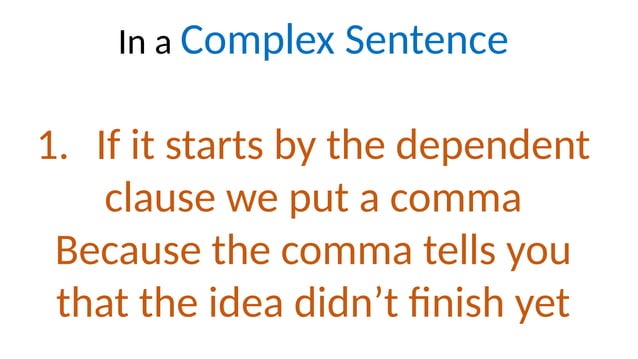English Language about Complex Sentences | PPTX