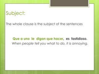 Complex sentences in spanish | PPTX