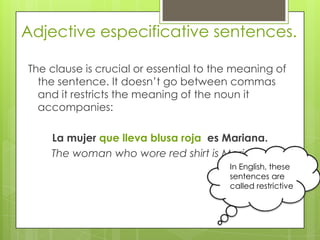 Complex sentences in spanish | PPTX