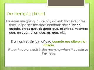 Complex sentences in spanish | PPTX