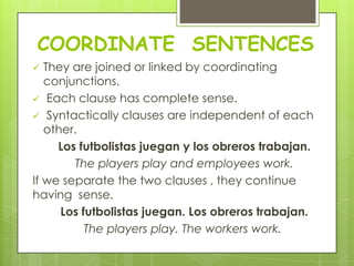 Complex sentences in spanish | PPTX