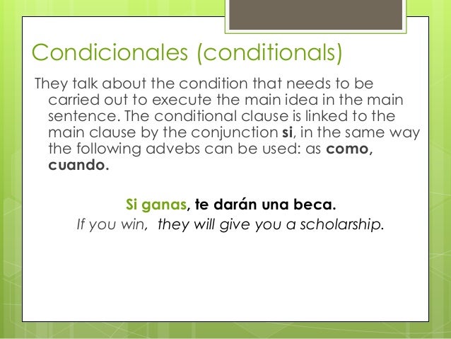 Complex sentences in spanish