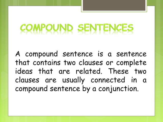 Compound and complex sentences in English