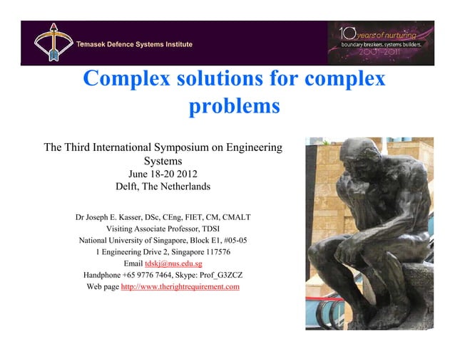 Complex solutions for complex problems | PDF