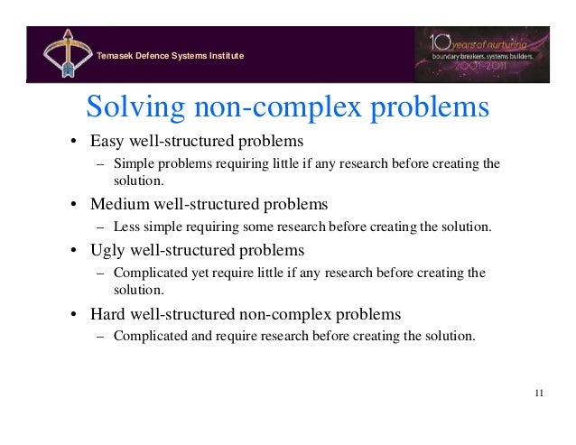 Complex solutions for complex problems