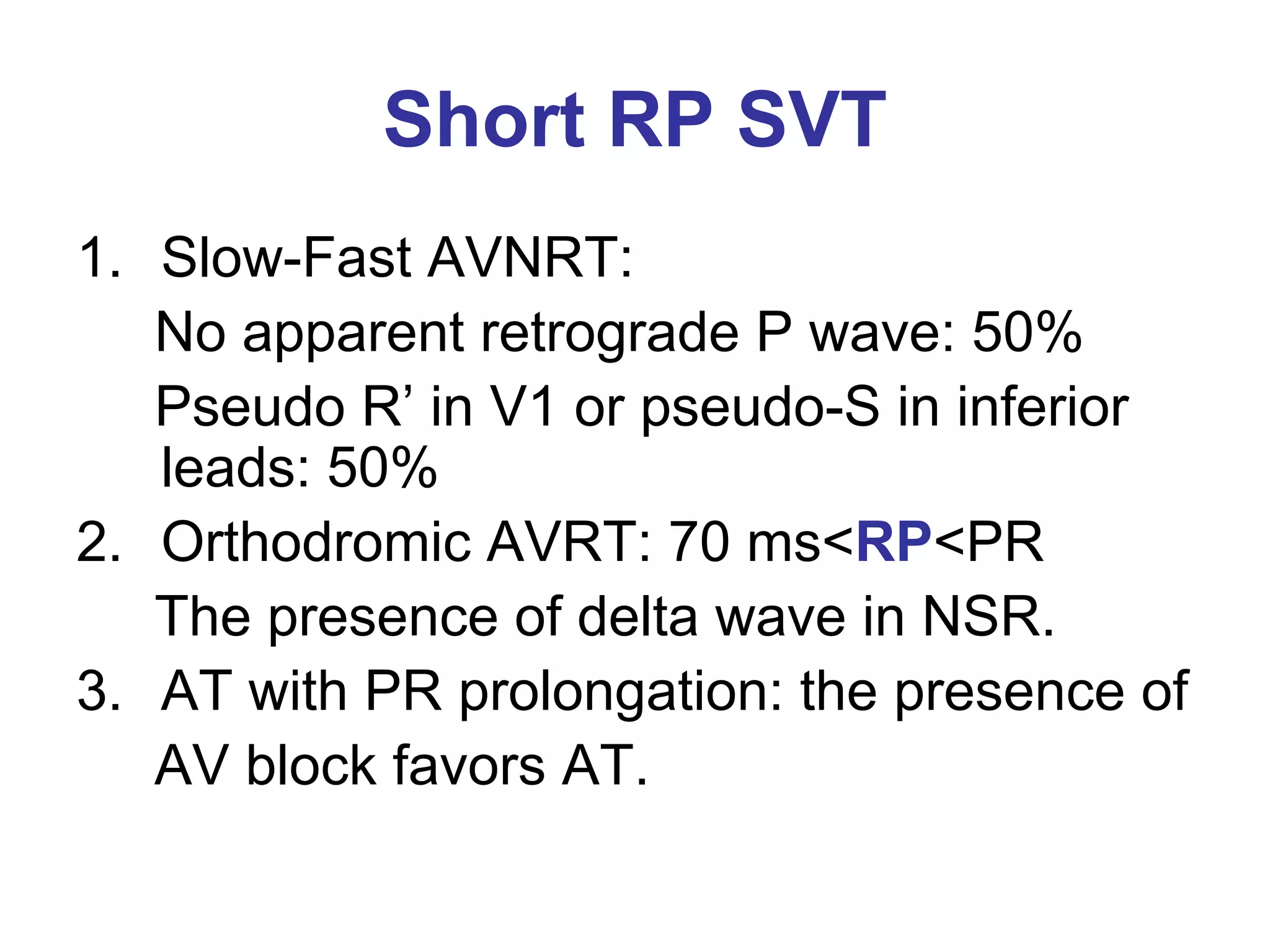 Differentiation between AVNRT and AVRT_advanced lecture | PDF