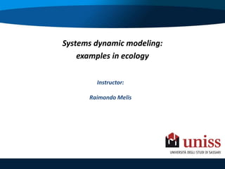 Systems dynamic modeling: examples in ecology | PPT